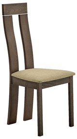TEMPO Dřevěná židle, třešeň/Magnolia látka hnédá, DESI