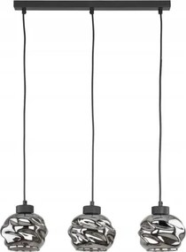 LED Lustr na lanku ZULIA 3xE27/15W/230V černá/kouřová černá