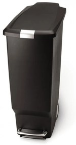 Pedálový odpadkový koš Simplehuman – 40 l, úzký, černý plast