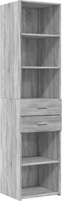 Skříň highboard šedá sonoma 45 x 42,5 x 185 cm kompozitní dřevo 3281453