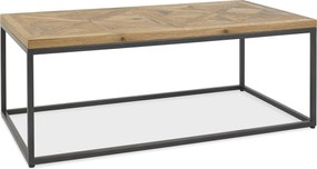 Konferenční stolek Indus 114 cm z masivu dub přírodní/grafit