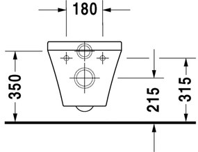 Duravit DuraStyle - závěsné WC, 37x54 cm, bílé 2536090000