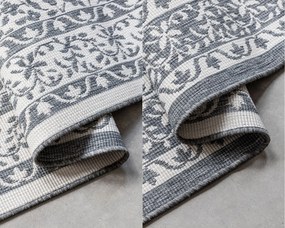 ELLE Decoration, Kusový koberec Gemini 106023 Silver z kolekce Elle – na ven i na doma, 80x150, šedá, chodba / předsíň