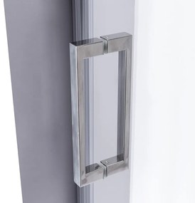 BPS-koupelny Posuvné sprchové dveře HYD-PD03B 100 chrom/transparent pro instalaci do niky + vanička HYD-OSV-SXL03C černá