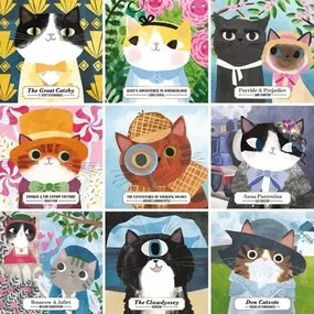 Mudpuppy Puzzle Bookish Cats / 500 dílků / od 8 let
