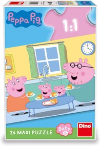 DINO Puzzle baby maxi 24 dílků Peppa Pig Oběd 47x66cm skládačka dn350243