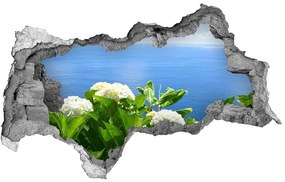 Wallmuralia Nálepka fototapeta 3D Květiny nad mořem 95x73 cm