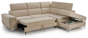 Pregio Italia sofa&relax Rozkládací pohovky Bright Provedení: 3 místná rozkládací + lehátko maxi s úložným prostorem, Vzorník látek: tekno fibra 32 grey