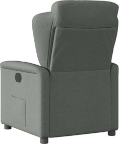 Elektrické polohovací křeslo tmavě šedé textil 3303115