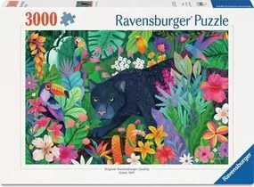 Ravensburger 120017486 Panter v rozkvetlé džungli 3000 dílků / věk od: