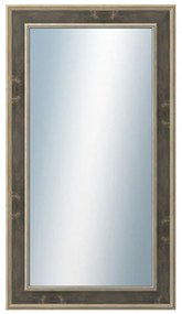 DANTIK - Zarámované zrcadlo - rozměr s rámem cca 50x90 cm z lišty TOOTH zlato černá (2780)