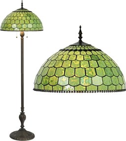 Stojací Tiffany lampa Amarante – Ø 51*165 cm E27/max 3*60W