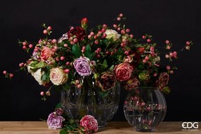 Skleněná váza Zucca čirá, 19x20 cm