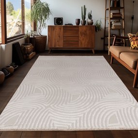 Ayyildiz, Kusový koberec Sahara 1113 Beige, 200x290, béžová, obývací pokoj