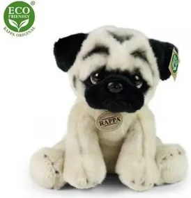 RAPPA Plyšový pes Mops 30 cm / ECO-FRIENDLY / od 0 měsíců