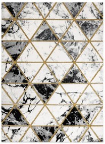Dywany Łuszczów, Kusový koberec Emerald 1020 black and gold, 80x150, černobílá, kancelář
