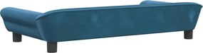 Pelíšek pro psy modrý 100 x 50 x 21 cm samet 172005