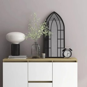 Zrcadlo černé 70 x 30 cm železo do interiéru 3093526
