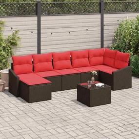 Set pohovek 8 ks Hnědá polyratan 3346824