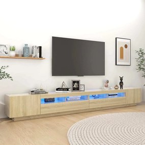 vidaXL TV skříňka s LED osvětlením 300x35x40 cm [3120178] Barva: dub sonoma