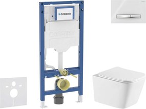 Geberit Duofix - Set předstěnové instalace, klozetu Arkas I a sedátka softclose, tlačítko Sigma50, chrom/alpská bílá SANI11CA31144