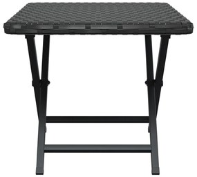 Skládací stolek černý 45 x 35 x 32 cm polyratan - Default Title
