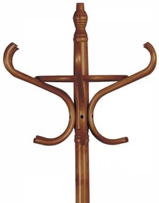 Věšák dřevěný stojanový masiv topol a bříza tmavý dub 185 cm F-2059 OAK