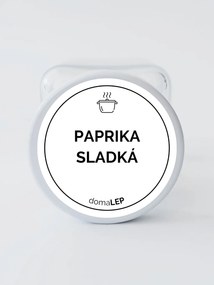 Samolepka na kořenky PAPRIKA SLADKÁ bílá 5 cm tučné písmo