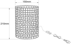 Lucide 78597/01/60 - Stolní lampa EXTRAVAGANZA MARBELOUS 1xE14/40W/230V modrá