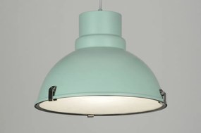 Závěsné modré retro svítidlo do kuchyně Mintbruin
