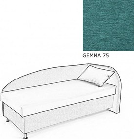 Dřevona - Elitte Čalouněná postel AVA NAVI, s úložným prostorem, 90x200, pravá, GEMMA 75