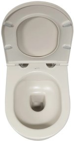 Isvea Isvea, INFINITY závěsná WC mísa, Rimless, 36,5x53cm, Ivory, 10NF02004-2K