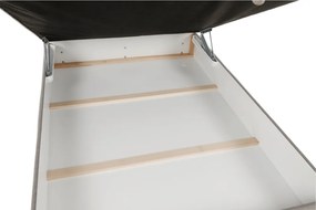 Boxspringová postel 120x200, šedohnědá TAUPE, FERATA TV KOMFORT