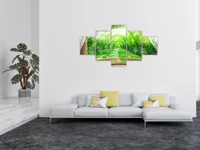 Obraz - Výhled na tropickou zahradu (125x70 cm)