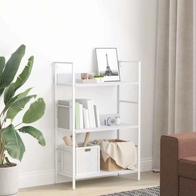 Knihovna se 3 policemi bílá 60x27,6x90,5 cm kompozitní dřevo 288220