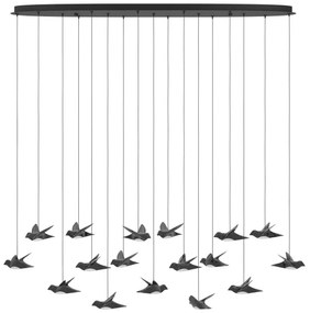 Eglo 390353 - LED Stmívatelný lustr na lanku PARATEBUENO 17xLED/3W/230V černá