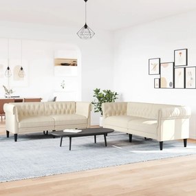2dílná sedací souprava krémová textil 3209207