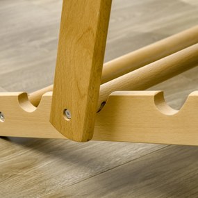 Skládací a polohovací dřevěné křeslo HOMCOM s tlustým polstrovaným polštářem - 71 x 89 x 96 cm Černé