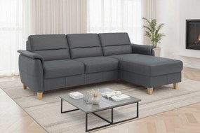 XXXLutz ROHOVÁ SEDAČKA, textil, kůže, černá Sit & More - Sedací soupravy - 00014403323S
