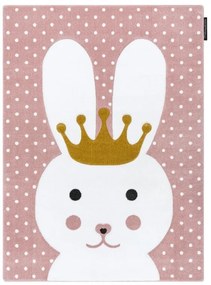 Dětský kusový koberec Petit Bunny pink-140x190