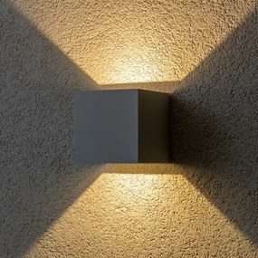 Brilagi - LED Venkovní nástěnné svítidlo CUBE LED/6W/230V šedá IP54