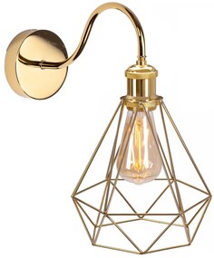 Toolight Lampa nástěnná nástěnná Loft zlatá 392229