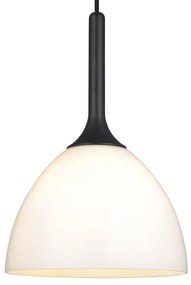Stropní lampa Bellevue opálová/černá Rozměry: Ø  24 cm, výška 32 cm