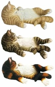 Esschert Design ESSCHERT DESIGN Zvířátka a postavy OUTDOOR "TRUE TO NATURE" Ležící kotě, š. 37,5 cm, balení obsahuje 3 ks! | mourovatá