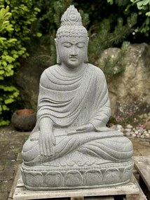 Socha Buddha tesaná, 60 a 80 cm, mudra osvícení 60 cm