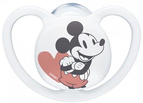 Šidítko Space NUK 0-6m Disney Mickey Mouse bílá Barva: Bílá, Velikost: 0-6 M