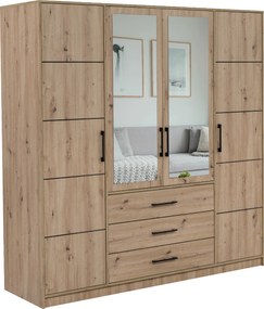 STO Šatní skříň KOS D4 196 cm, Dub Artisan