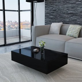 vidaXL Konferenční stolek s vysokým leskem 85 x 55 x 31 cm MDF [244022] Barva: Černá