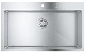 Grohe Dřezy - Dřez K800 s automatickým odtokem, 846x510 mm, kartáčovaná nerez 31584SD1