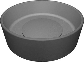 Laveo Perl, granitové umyvadlo na desku 360x360x115 mm, šedá, LAV-VGP1510T